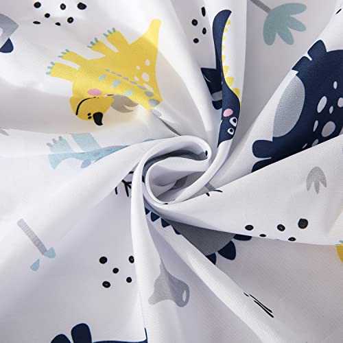 Plushii Crib Sheets for Baby Boys 4 Pack, 28"x 52" Extra Soft Microfiber Crib Sheet Set for Standard Crib & Toddler Mattress Pad, Dinosaur & Elephant & Stars & Navy Blue