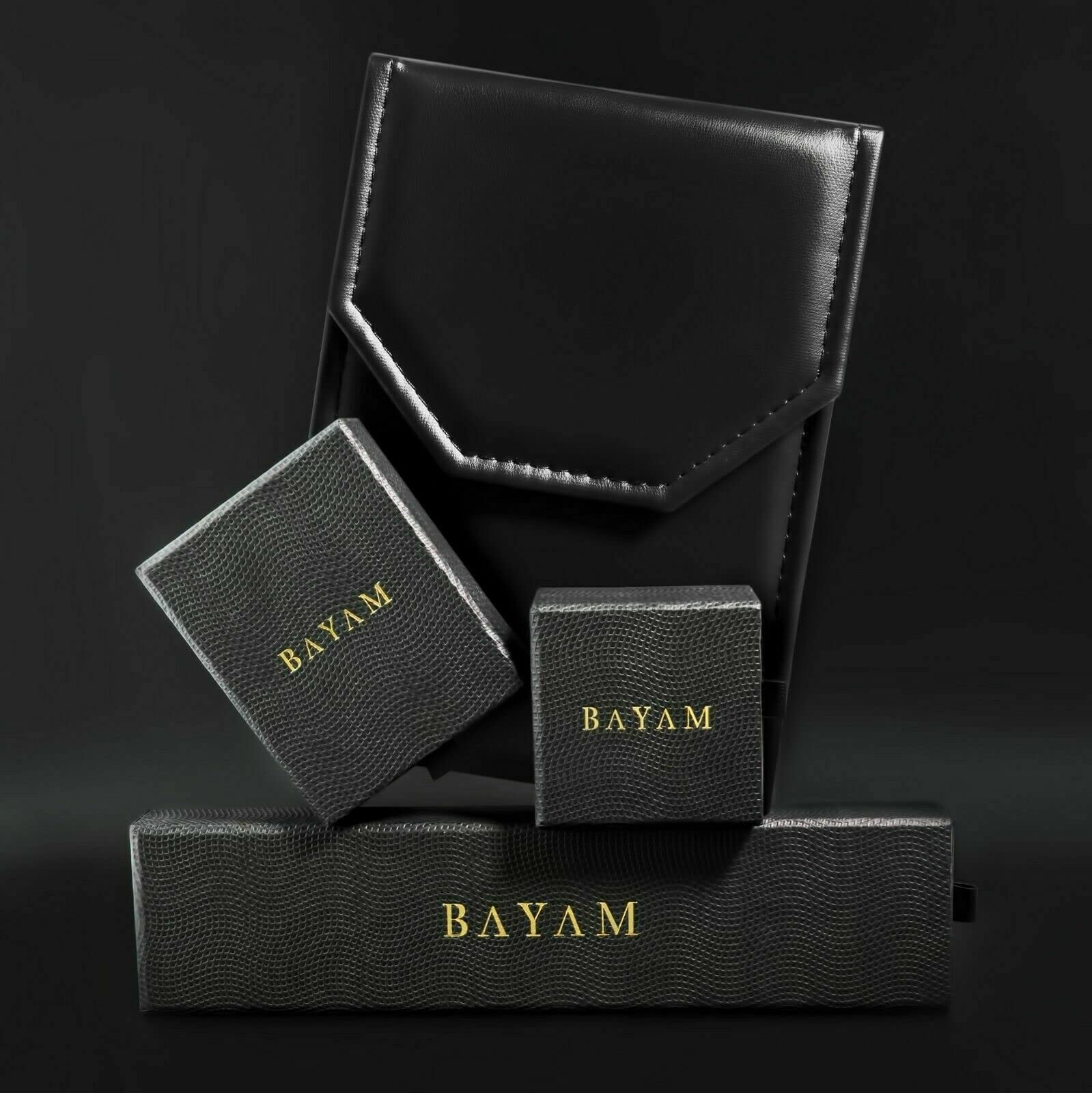 BAYAM Super Star Big CZ Ring Real Solid 10K Yellow Gold Jewelry
