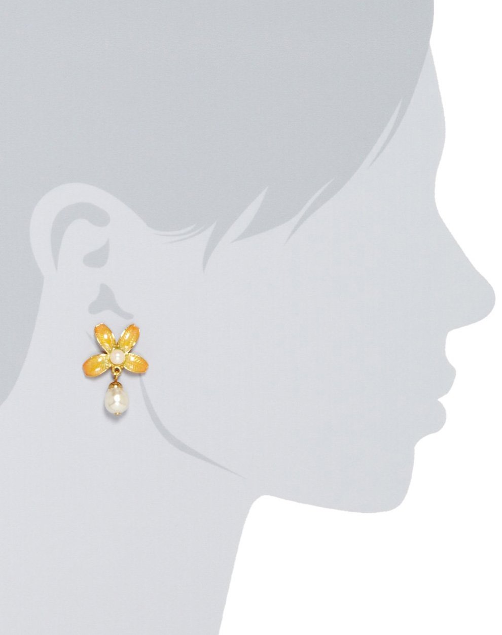 Antiquities Couture Fantasia Fiori Simulated Pearl Drop Earrings