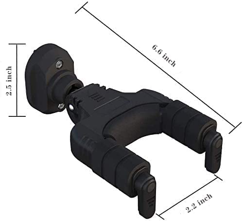 AUPHY Guitar Wall Mount Hanger Hook with Automatic Lock for Electric Acoustic Guitars Bass（Not for Nitro Finish）