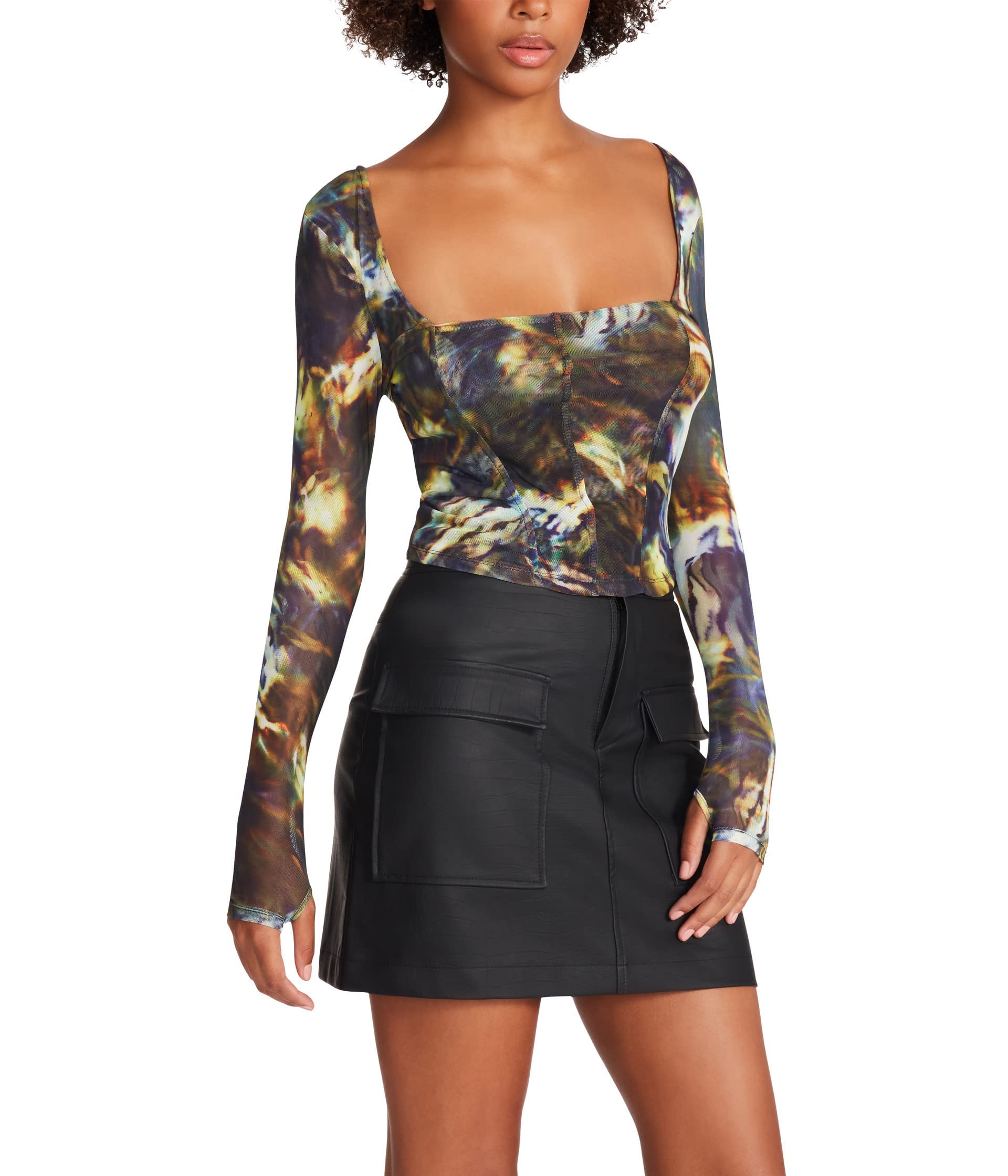 BB DAKOTA Steve Madden Apparel womens Hayden Shirt, Black, Small US