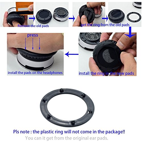 VEKEFF Replacement Ear Cushions Pad for SOL Republic Tracks HD V10 On-Ear Headphones