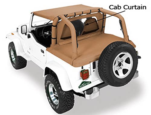 Pavement Ends by Bestop 41424-35 Black Diamond Cab Curtain for 2007-2018 Wrangler JK 2-Door