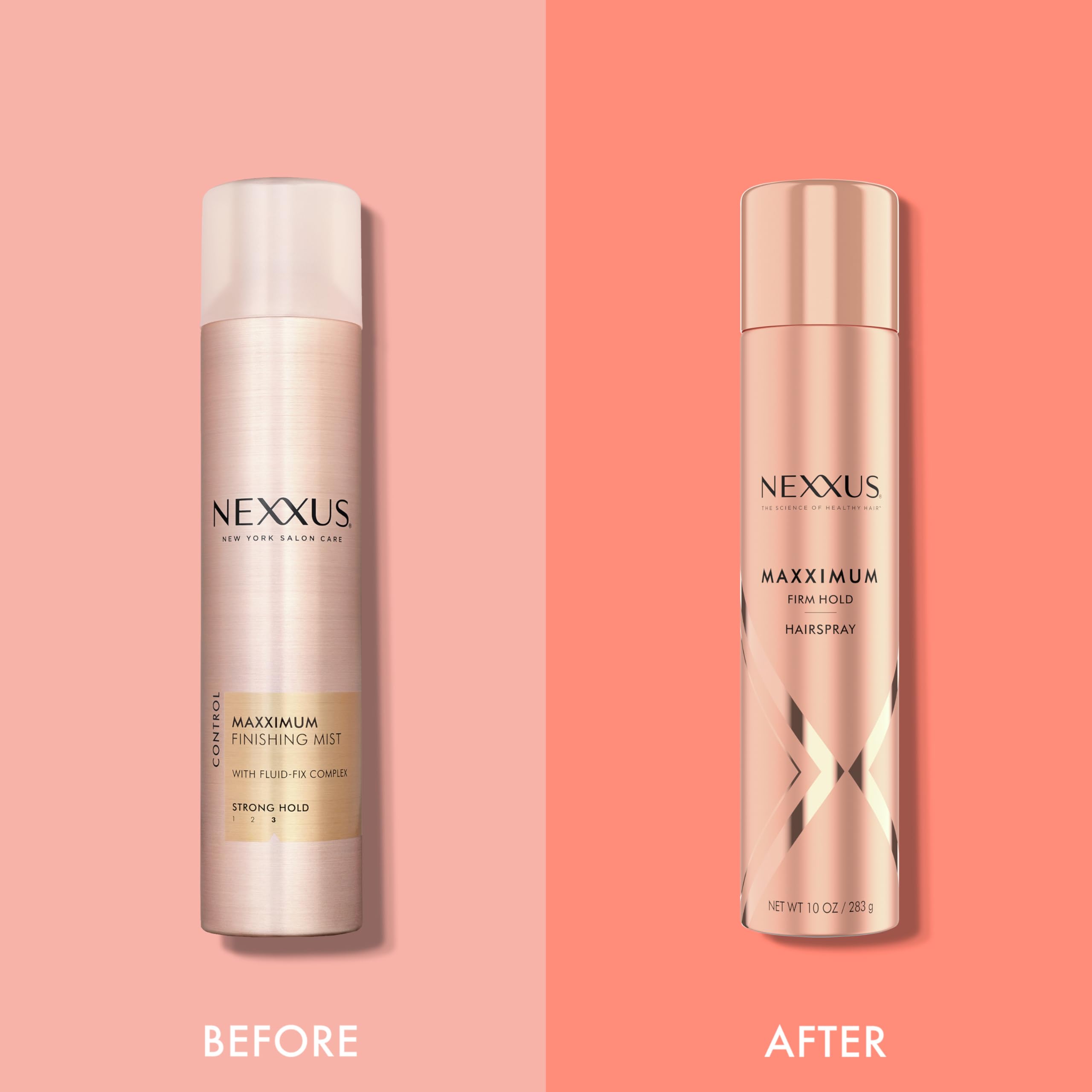 Nexxus Maximum Hold Finishing Hair Spray, for Control, Hold Hairspray for Women Hair Styling, Pink, 10 oz