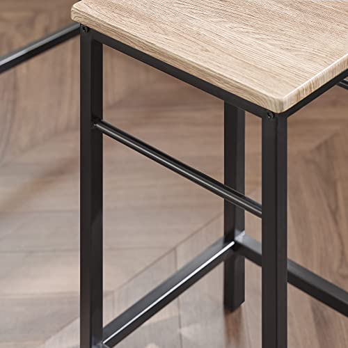 Haotian Bar Set-1 Bar Table and 4 Stools, Home Kitchen Breakfast Bar Set Furniture Dining Set-OGT11 (Natural)