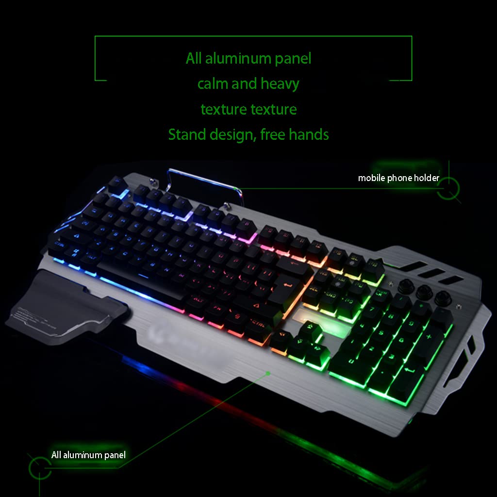 BBFQL Wired Gaming Keyboard Mechanical Feel Keyboard Computer Keyboard Ergonomic Keyboard Computer Accessories