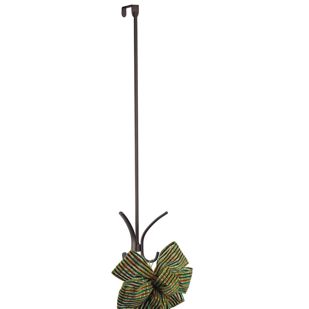 iDesign Axis Easy Reach 24" Quad Hook, Over the Door Towel Holder or Coat Rack for Bathroom, Bedroom, Office Closet Storage, 4.7" x 3.8" x 24", Bronze