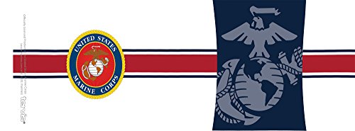 Tervis Marines Pride Tumbler with Wrap and Navy Lid 16oz Mug, Clear