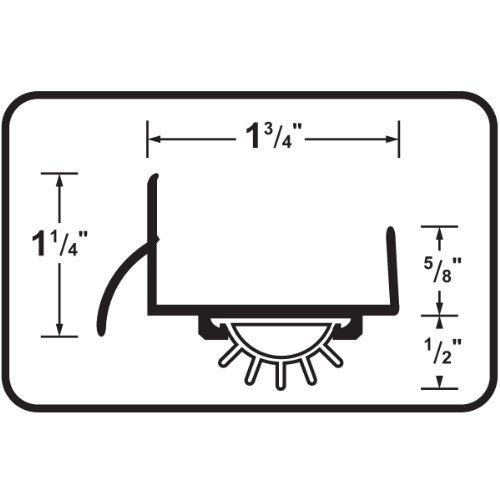 M-D Building Products 69562 1-3/4-Inch by 48-Inch DB003 U-Shaped Door Bottom with Drip Cap, Bronze