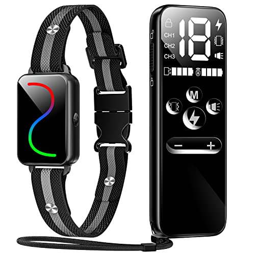 FATEAR Dog Training Collar, Dog Shock Collar with 2600FT Remote Range, Fashion Electronic Collar for Large Medium Small Dogs, Beep/Vibration/Electric Shock, Security Lock, Waterproof