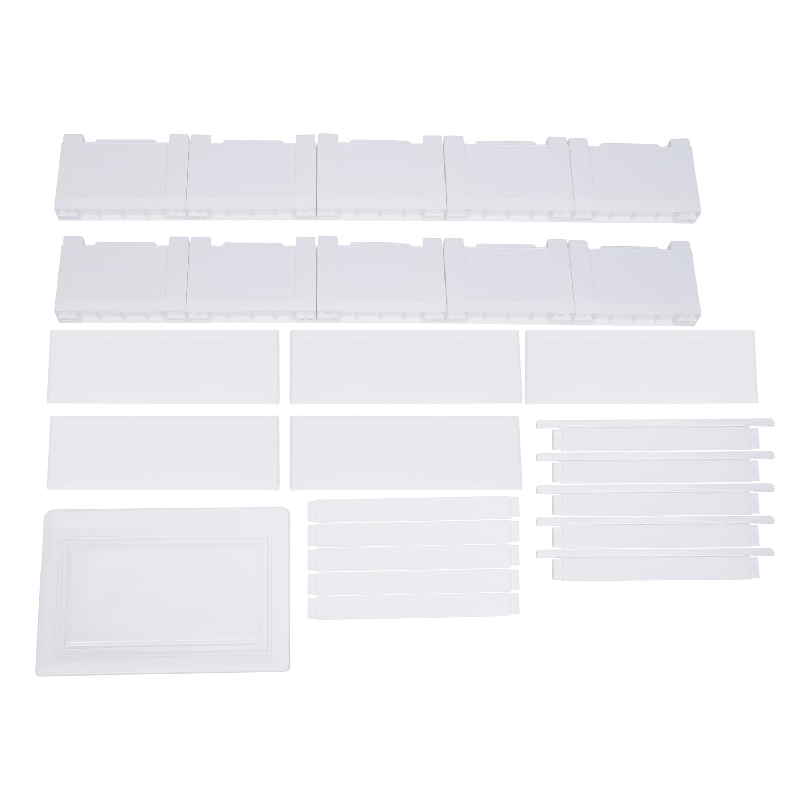 Fermoirper Storage Drawers 5 Drawer Storage Organizer 17.72 * 11.81 * 33.07in Plastic Drawers Stackable Clothes Drawer Plastic Dressers With Drawers Vertical Storage Tower(White)