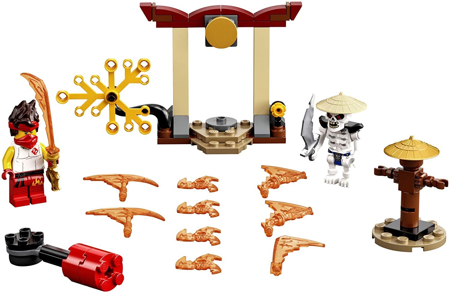 LEGO NINJAGO Epic Battle Set – Kai vs. Skulkin 71730 Building Kit; Ninja Playset Featuring a Spinning Battle Toy, New 2021 (61 Pieces)