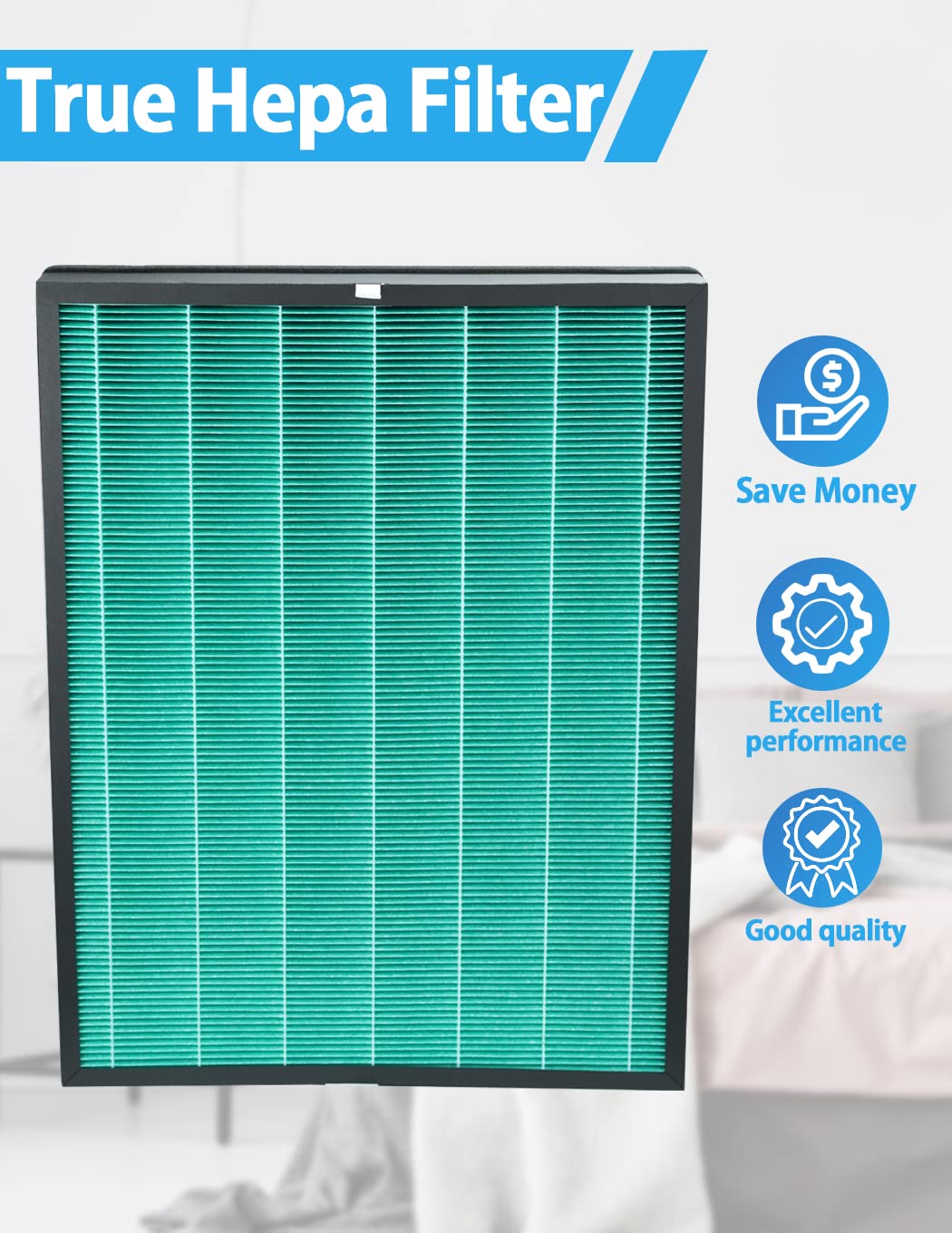 BBT BAMBOOST Air Purifier Filter Replacement Fit for Coway Airmega 230/240, 2-in-1 Airmega Max2 Filter with Green True HEPA and Active Carbon Filter, 1 Pack
