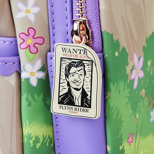 Loungefly Disney Tangled Rapunzel Swinging From Tower Mini Backpack Womens Double Strap Shoulder Bag Purse