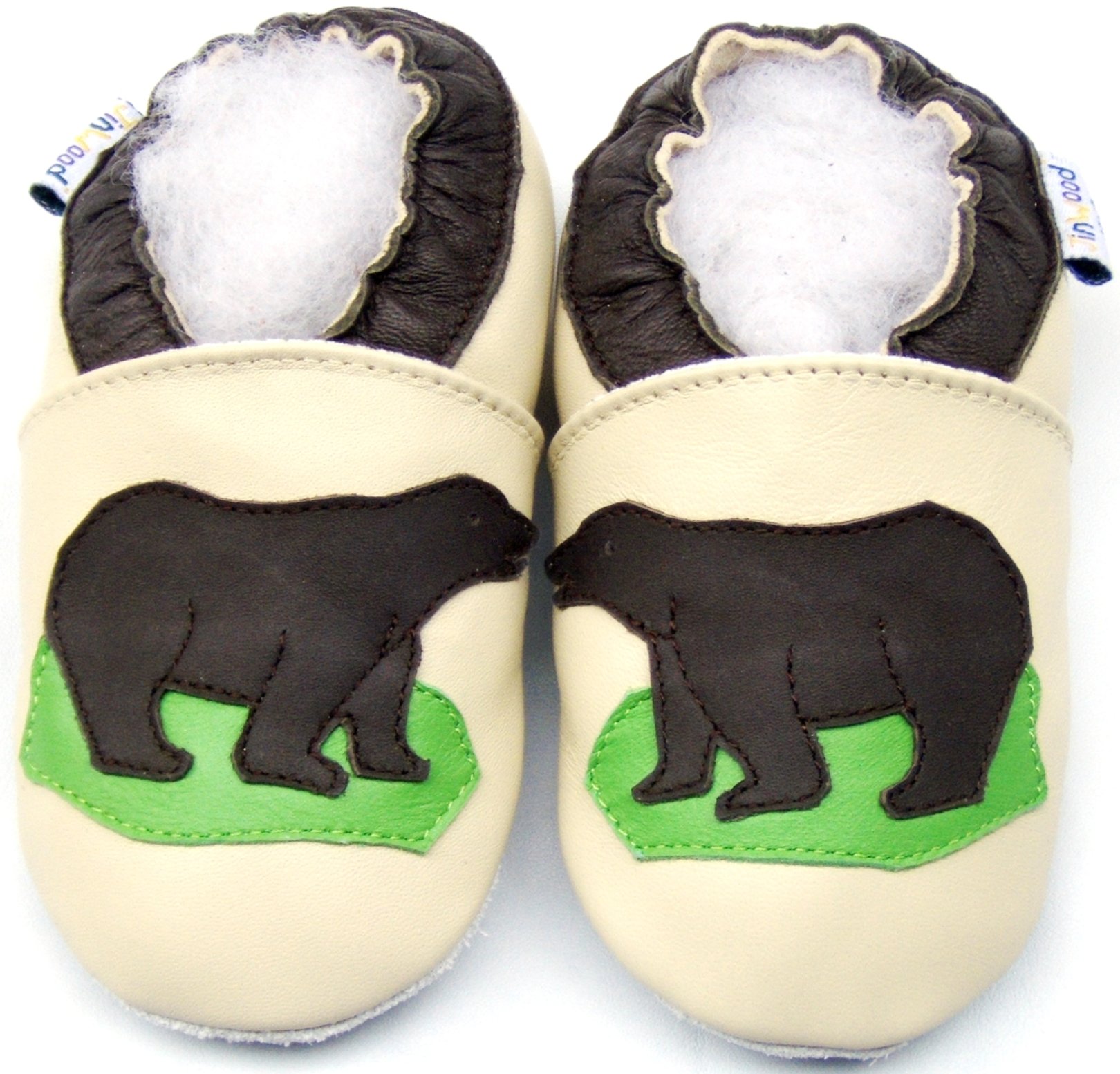 Jinwood Prewalk Baby Shoes Boy Girl Infant Children Kid Toddler Crib Boy First Walk Gift Brown bearb'r (6-12month, Brown)