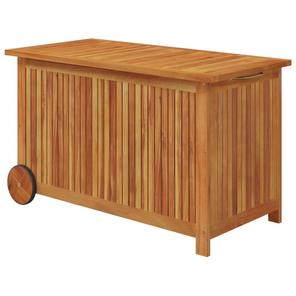 vidaXL Outdoor Storage Box, Deck Box with Lid, Patio Cabinet, Storage Chest for Outdoor Cushions Throw Pillows Garden Tools, Retro, Solid Wood Acacia