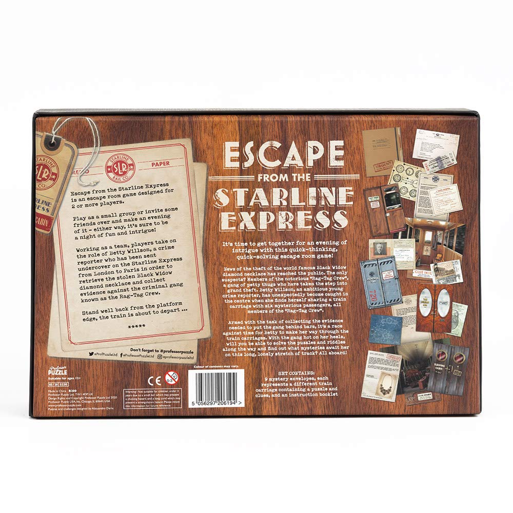 Escape from The Starline Express - Escape Room Game - Multiplayer Brain-Teasing Game / Escape The Room Game by Professor Puzzle.