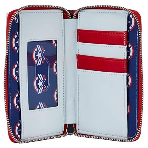 Loungefly Marvel Falcon Captain America Cosplay Zip-Around Wallet Captain America One Size