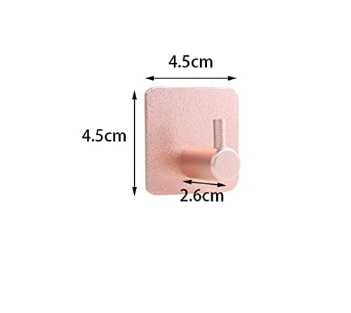 Heavy Duty Adhesive Hooks, 6 Pcs Wall Adhesive Hooks, Stainless Steel Hooks for Home, Bathroom, Kitchen, Office, Living Room (Rose Gold)