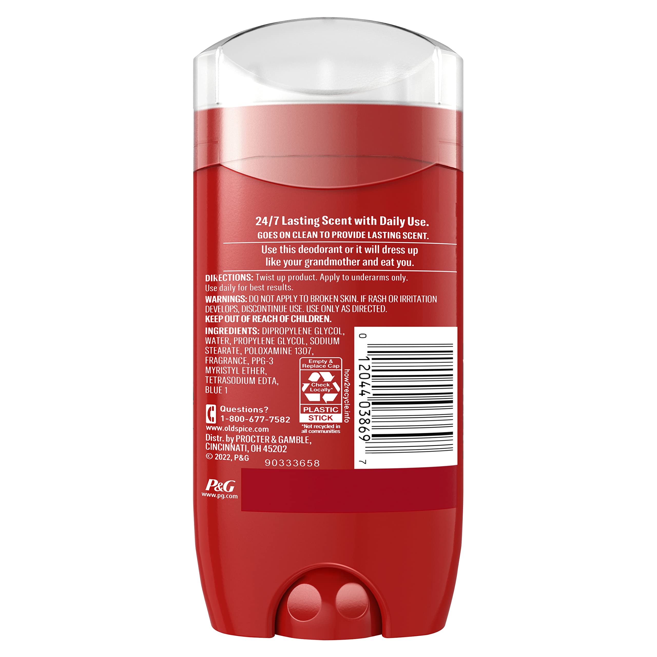 Old Spice Aluminum Free Deodorant for Men, Wolfthorn, 48 Hr. Protection, 3.0 oz