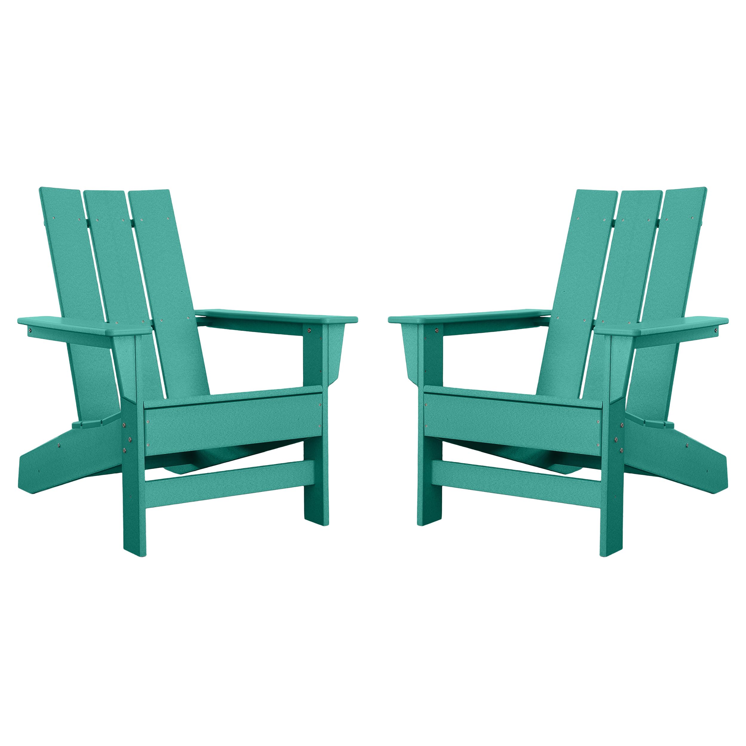 DuroGreen Aria Adirondack Chairs Made with All-Weather Tangentwood, Set of 2, Oversized, High End Patio Furniture for Porch, Lawn, Deck, Fire Pit, No Maintenance, Made in The USA, Black