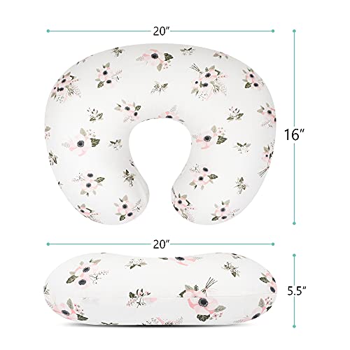 TILLYOU Nursing Pillow Cover - Egypt Cotton Care for Baby Boy Girl,Breathable Nursing Slipcover,Feeding Position Support