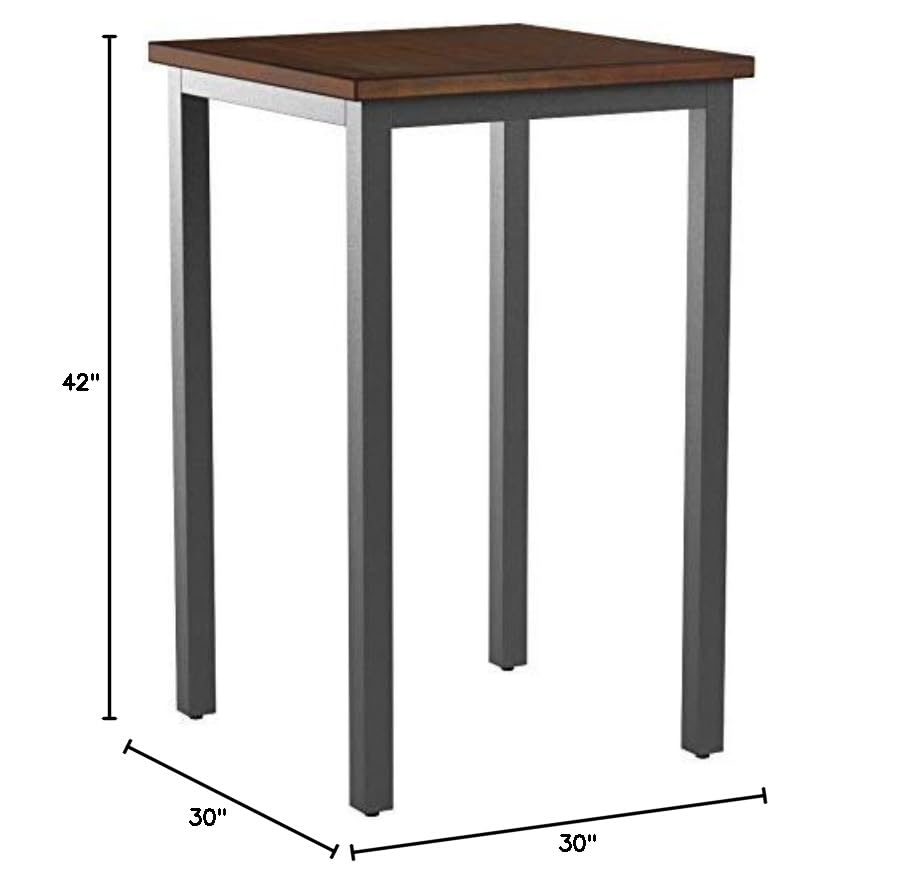 Home Styles Cabin Creek Bistro Table, Constructed from Hardwood Solids with a Chestnut Distressed Finish