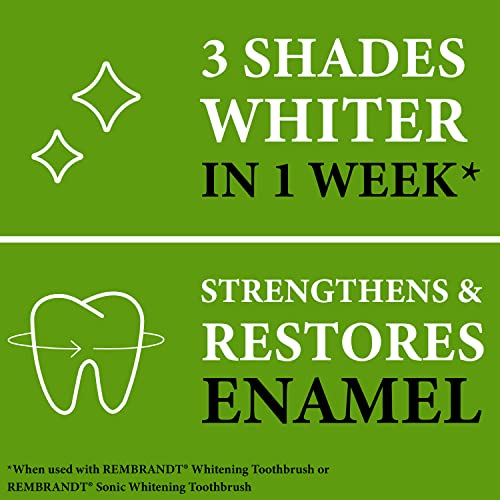 Rembrandt Deeply White + Peroxide Whitening Toothpaste, Fresh Mint Flavor, 2.6 Ounce (Pack of 2)
