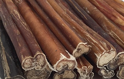Top Dog Chews - Thick 6 Inch Bully Sticks, 100% Natural Beef, Free Range, Grass Fed, High Protein, Supports Dental Health & Easily Digestible, Dog Treat for Small, Medium & Large Dogs, 12 Pack