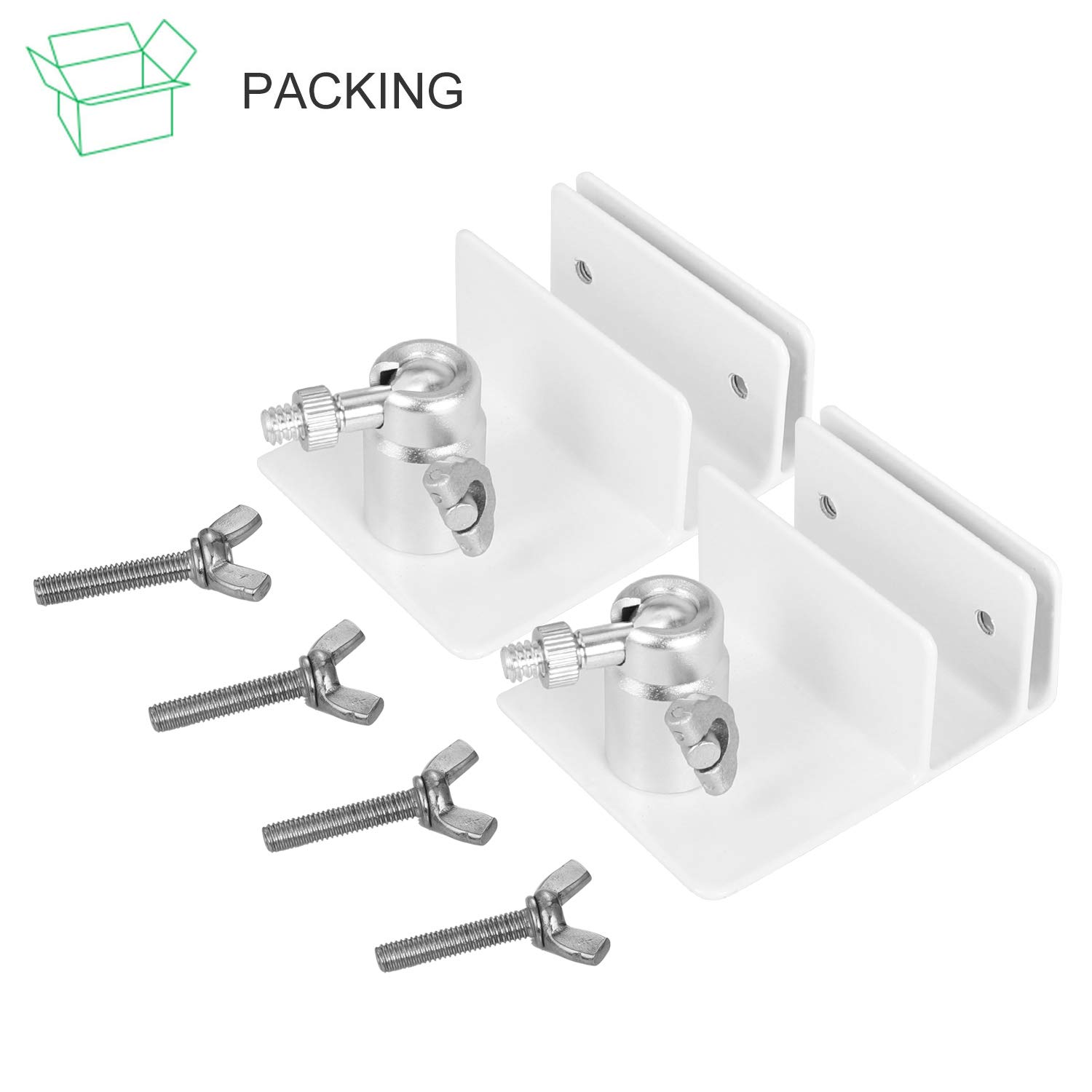 Gutter Mount for Arlo Pro Pro 2 Pro 3 Pro 4, Arlo Ultra & Ultra 2 and Arlo Essential Spotlight, Adjustable Weatherproof Aluminum Alloy Mount Bracket for Your Arlo Surveillance Camera (2 Pack, White)