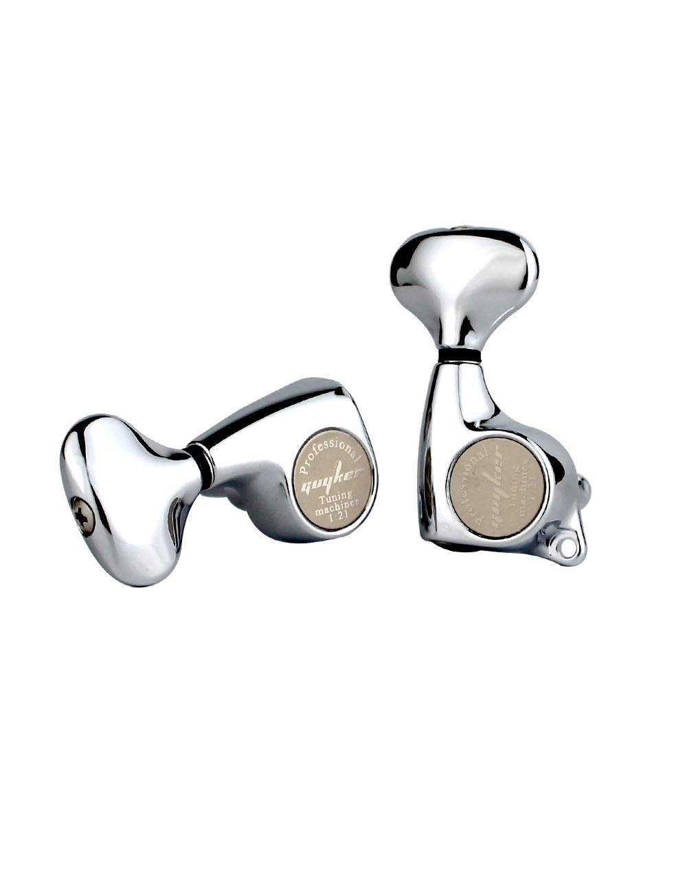 Guyker 6Pcs Guitar Machine Heads (3L + 3R) β 1:21 Sealed Tuning Key Pegs Tuners Set Replacement for ST Tele SG Style Electric or Acoustic Guitars β Chrome