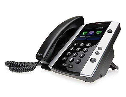 Polycom VVX500 Skype Business Media Phone - 2200-44500-019 (3.5β Touchscreen, 12-line PoE, Power Adapter Not Included) (Renewed)