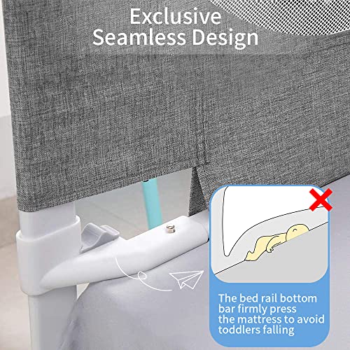 MagicFox Bed Rails for Toddlers, Extra Tall 32 Levels of Height Adjustment Specially Designed for Twin, Full, Queen, King Size - 2023Upgrade Model Safety Bed Guard Rails for Kids