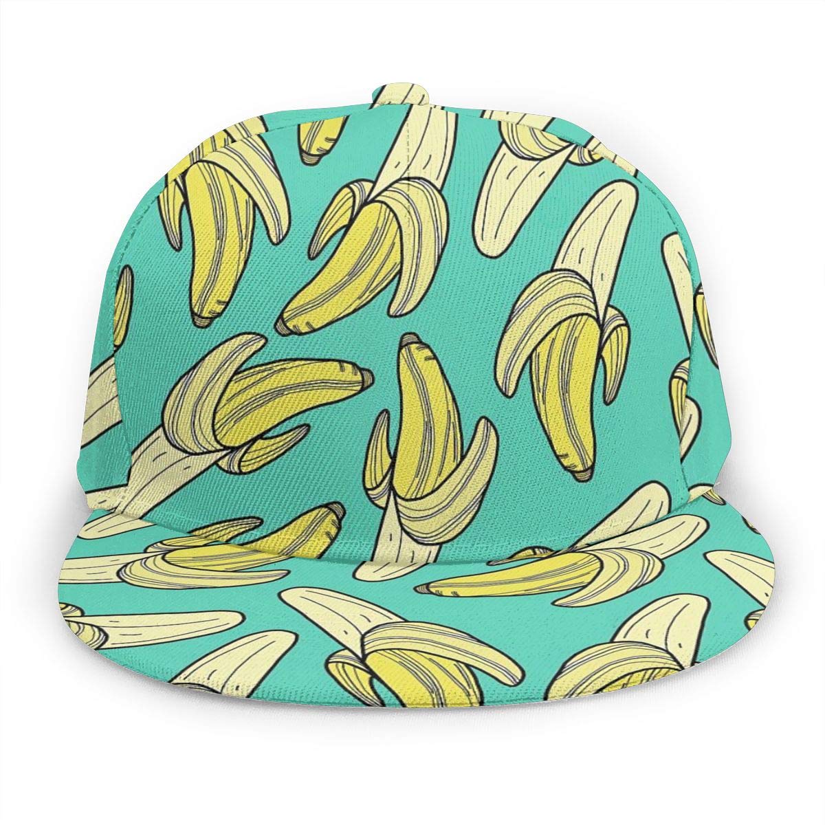 antkondnm Watermelon Fruit Pattern Flat Brim Baseball Cap Snapback for Men Women Trucker Hat