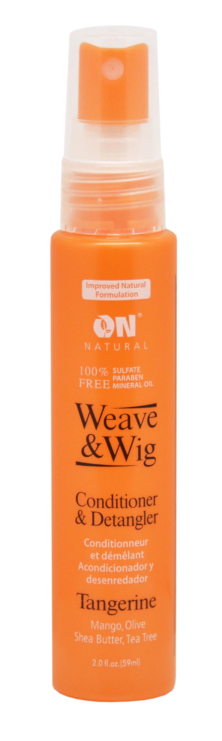 ON Organic Natural Premium Oil-Free Weave & Wig Conditioner & Detangler Tangerine 2.0 fl oz