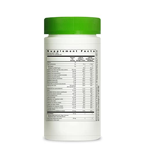 Rainbow Light Multivitamin for Kids, Vitamin C, Zinc, & B Complex, Support for Growing Minds & Bodies, Gluten Free, Vegetarian, Fruit Punch, 90 Tablets