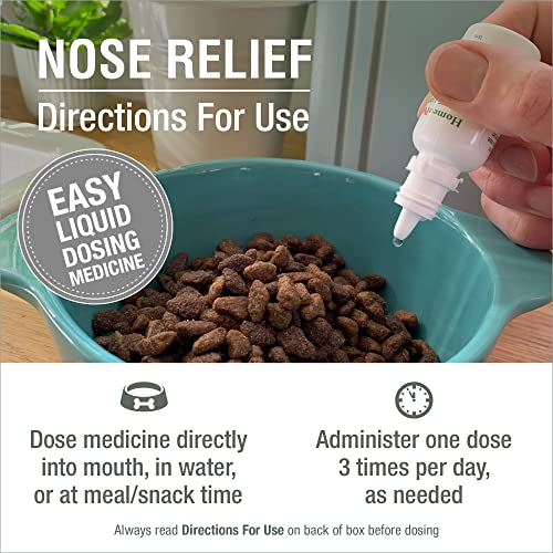 HomeoPet Nose Relief, Natural Sinus Relief for Pets, 15 Milliliters