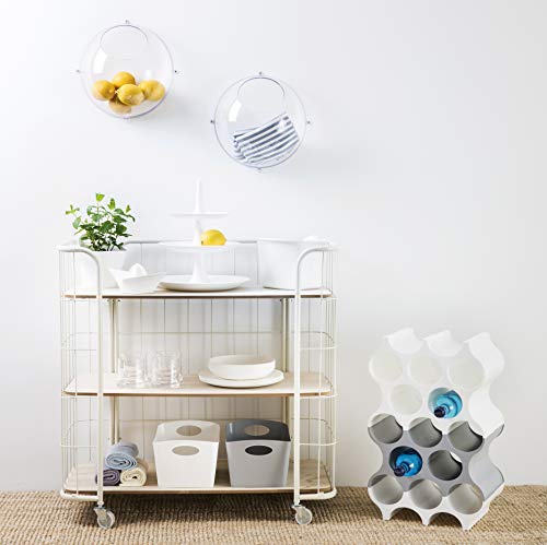 Koziol Orion Hanging Display, Set of 2, Crystal Clear, 12.87 x 12.87 x 11.85