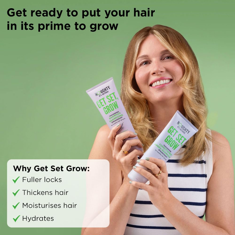 Noughty Get Set, Grow Hair Growth Conditioner Vegan Thickening Regrowth Repair Volumizing Hair, 250 ml, 8.4oz