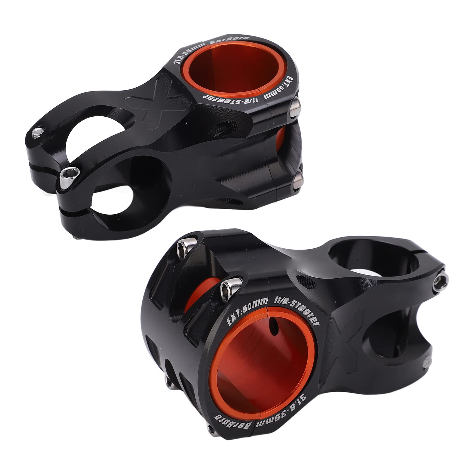 AUHX Short Bike Stem, Bicycle Stem 3D Forging High Hardness Integral Hollow Molding for Road Bike