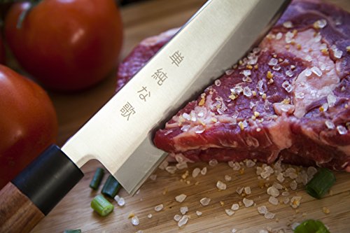 Traditional Japanese Professional Gyuto Kitchen Chefs Knife β Premium 8-inch High Carbon Stainless Steel Gyuto Sushi Knife with High Corrosion Resistance in a Single Bevel Chisel Edge Grind