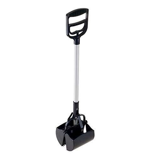PETMAKER Pooper Scooper Disposal System Jaw Clamp for Large and Small Dogs with Long Handle for Sanitary One Handed Use on Grass and Concrete