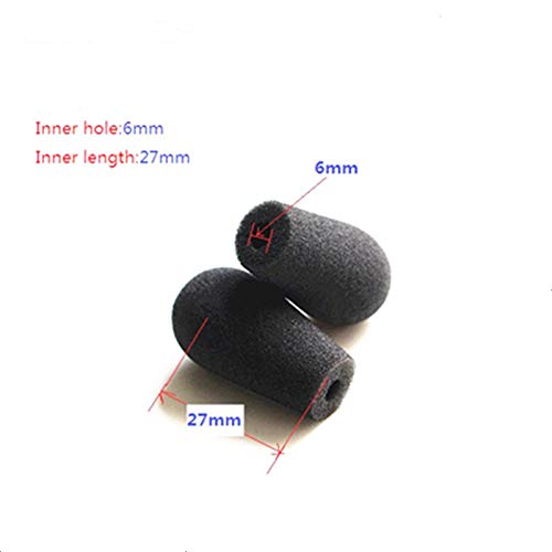 LINHUIPAD 10 Pack Microphone Cover Mic Muff Compatible with Telex 750/760/850 Windscreen Foam Covers Pilot Aviation Headset Microphone Pop Filter
