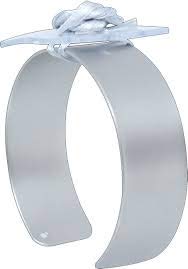 Floral Corsage Bracelet - Riley Flower Cuff- Matte Silver