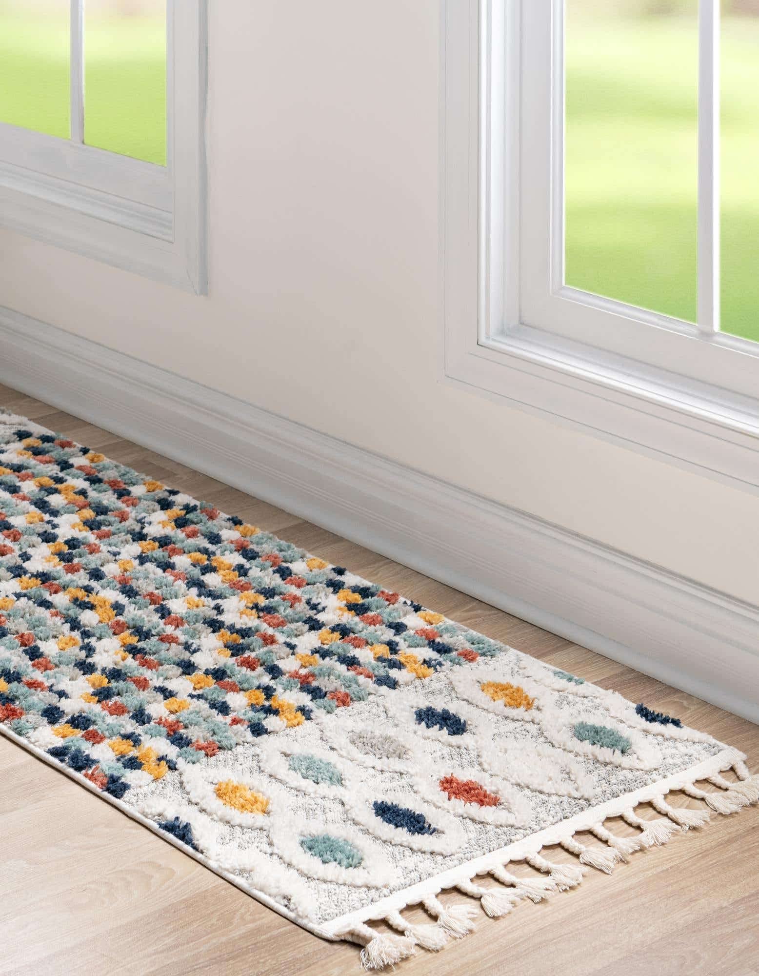 Unique Loom Cherokee Collection Area Rug - Asheville (Runner 2' 0" x 8' 0", Multi/ Green)