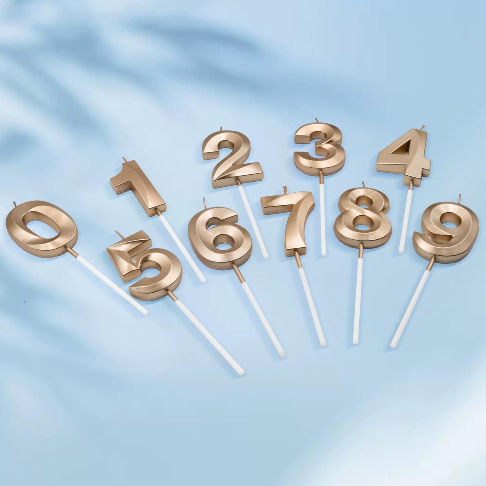 Champagne Gold 68th & 86th Birthday Candles for Cakes, Number 68 86 Candle Cake Cupcake Topper for Birthday Anniversary Party Decoration