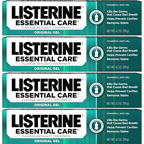 Listerine Essential Care Toothpaste Gel 4.20 oz (Pack of 4)