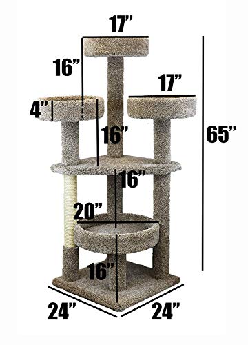 Prestige Cat Trees 130012-Neutral Main Coon Cat Tower Cat Tree