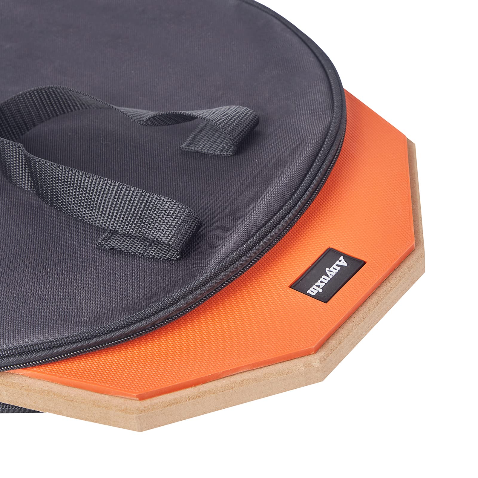 Anyuxin 12 Inch Practice Drum Pad, Double Sided Drum Practice Pads,Dumb Drum Beginner Rubber Practice Pad,with 5A Drum Sticks & Storage Bag(Orange)