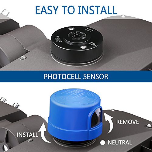 LEDMO Photocell Sensor, Auto On Off Photocell Switch, Twist Lock Photocell for LED Barn Light, Area Light, Street Light, Parking Lot Lights and Dusk to Dawn Light